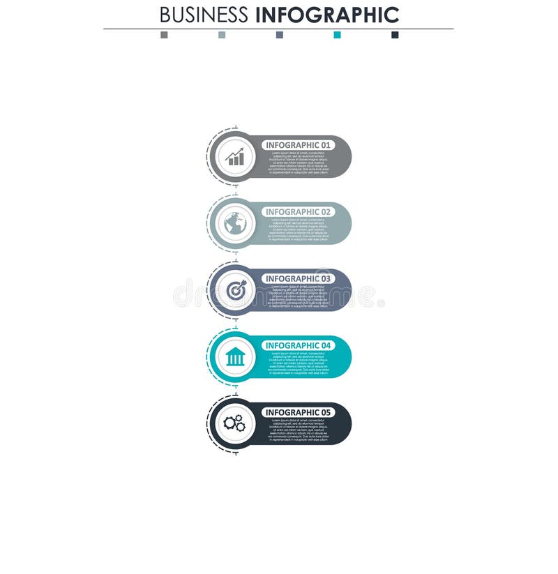 Business Data, Chart. Abstract Elements of Graph, Diagram with 7 Steps ...