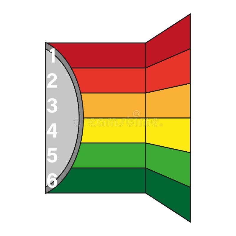 Business Data Chart. Six Level Infographic. Numbered Graph Vector ...