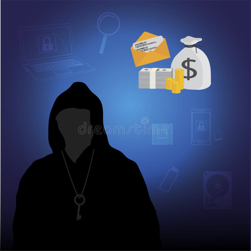 Business Data Has Been Encrypted. Vector Illustration. Stock Vector ...