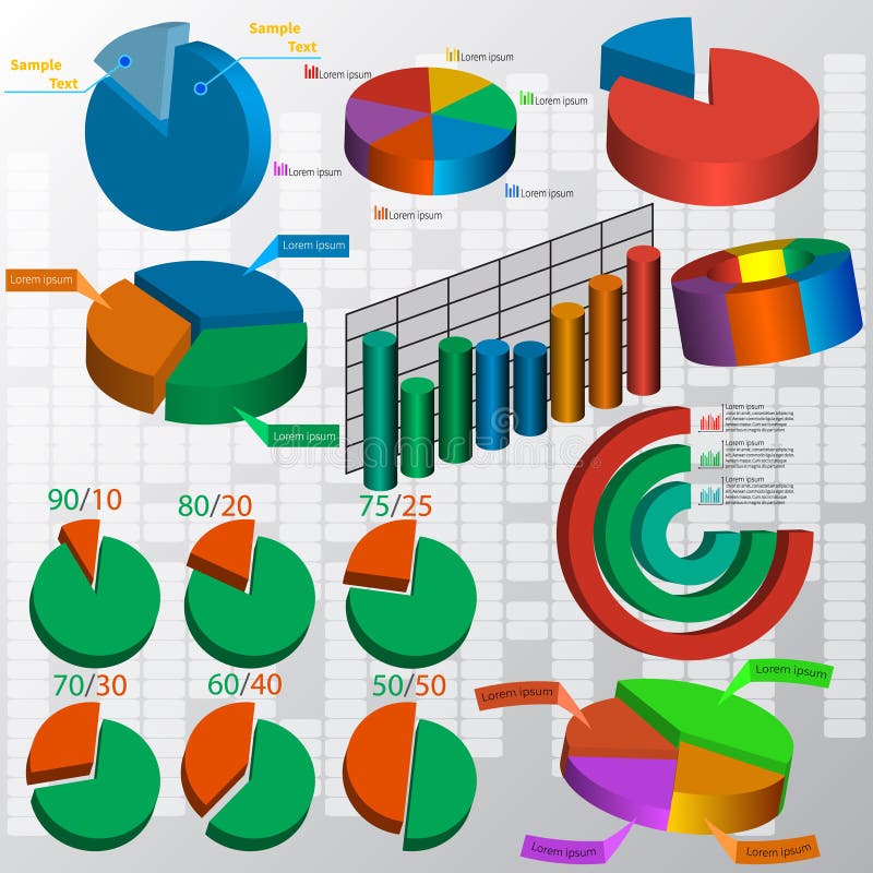 Business Data Market Elements Stock Vector - Illustration of internet ...