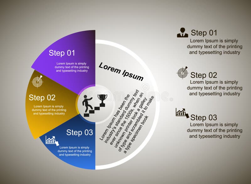 Five-step Infographic with Text Stock Illustration - Illustration of ...