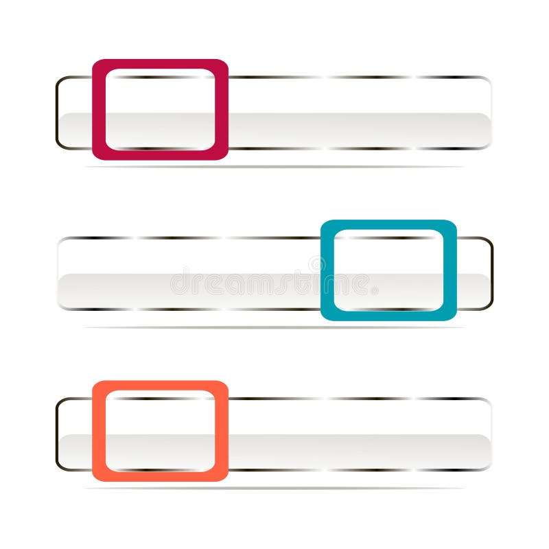 Infographics of Rectangles with Numbered Text Icons Stock Illustration ...