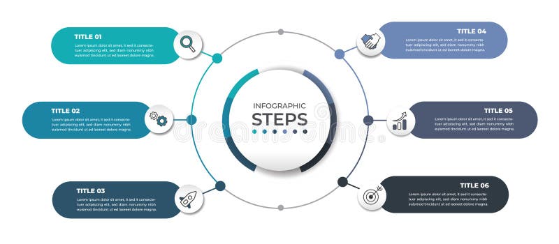 Business Data Visualization. Process Chart Stock Vector - Illustration ...