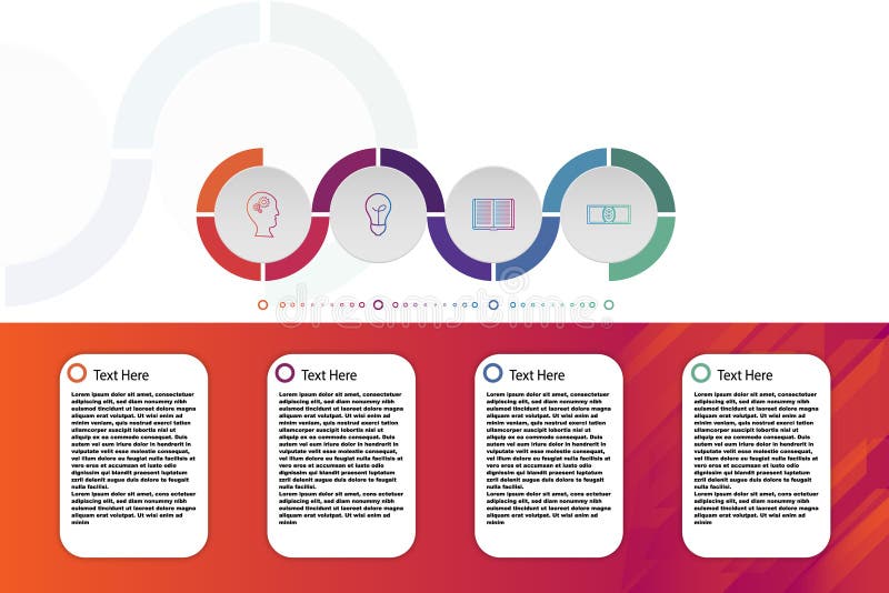 Abstract Elements of Graph, Diagram with 4 Steps Stock Vector ...