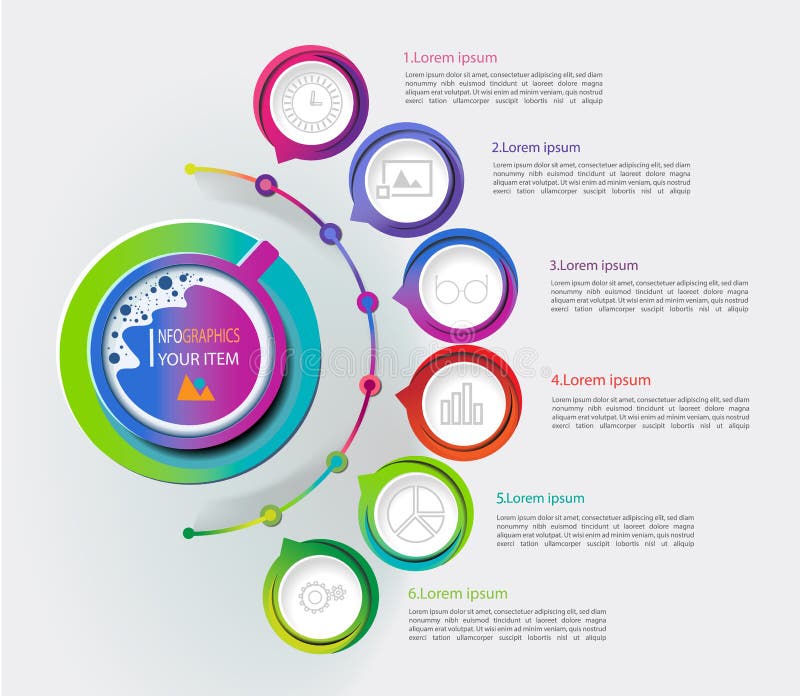 Business Data Visualization. Process Chart. Abstract Elements of Graph ...