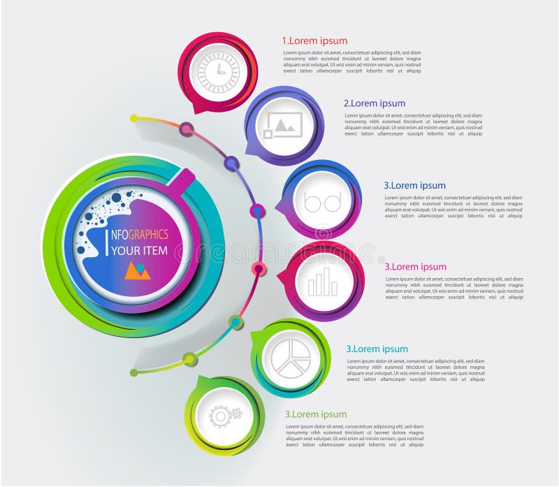 Business Data Visualization. Process Chart. Abstract Elements of Graph ...