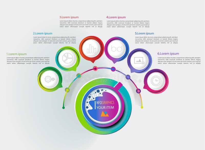 Business Data Visualization. Process Chart. Abstract Elements of Graph ...
