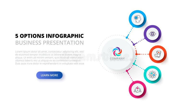 Business Data Visualization. Process Chart Stock Vector - Illustration ...