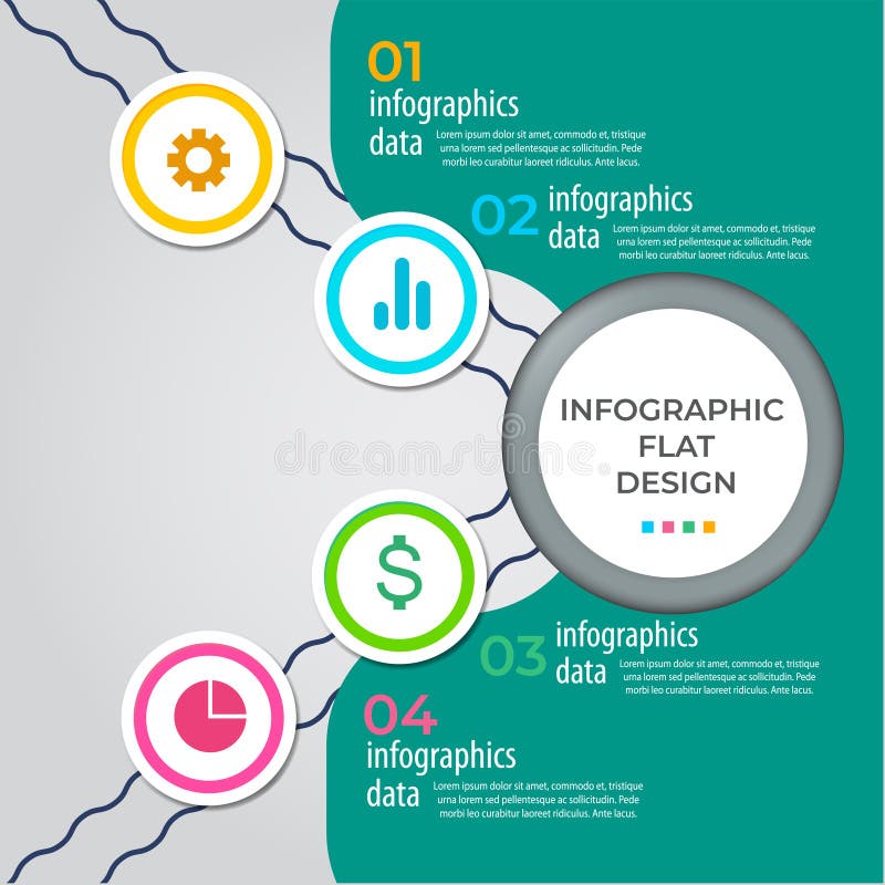 Business Data Visualization. Process Chart. Abstract Elements of Graph ...