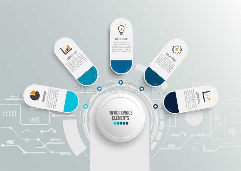 Business Data Visualization. Process Chart. Abstract Elements of Graph ...