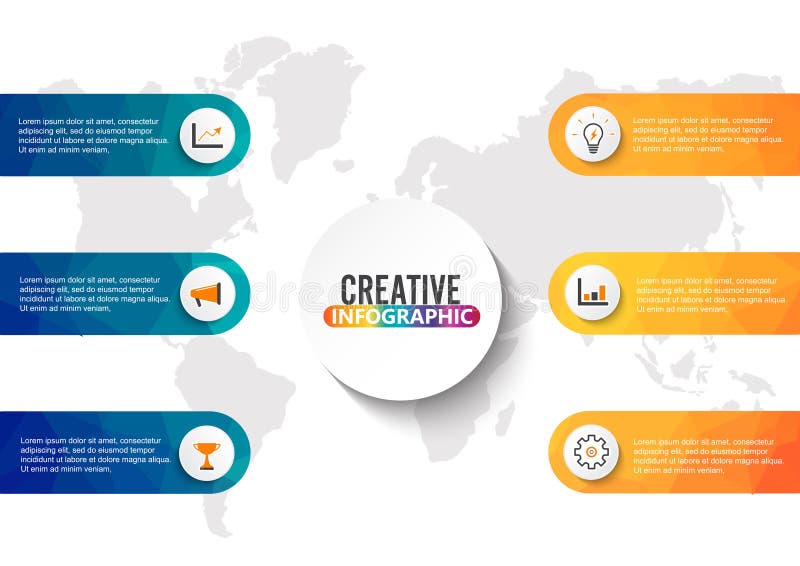 Business Data Visualization. Process Chart. Abstract Elements of Graph ...