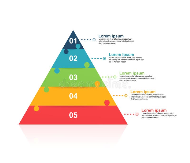 Infographic Pyramid with Step Structure. Business Concept with 6 ...
