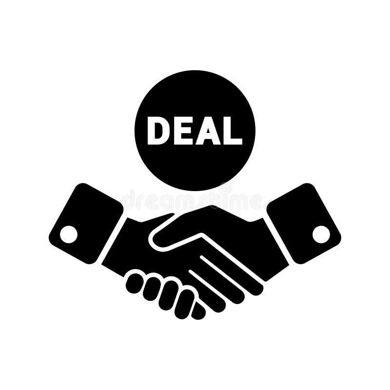 Business Deal Icon. Black Vector Design Stock Illustration ...