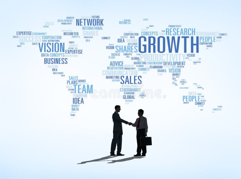 Business Deal Success with World Map Stock Image - Image of global ...