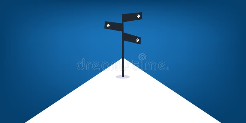 Business Decision Design Concept with Road Sign - Eps10 Vector ...