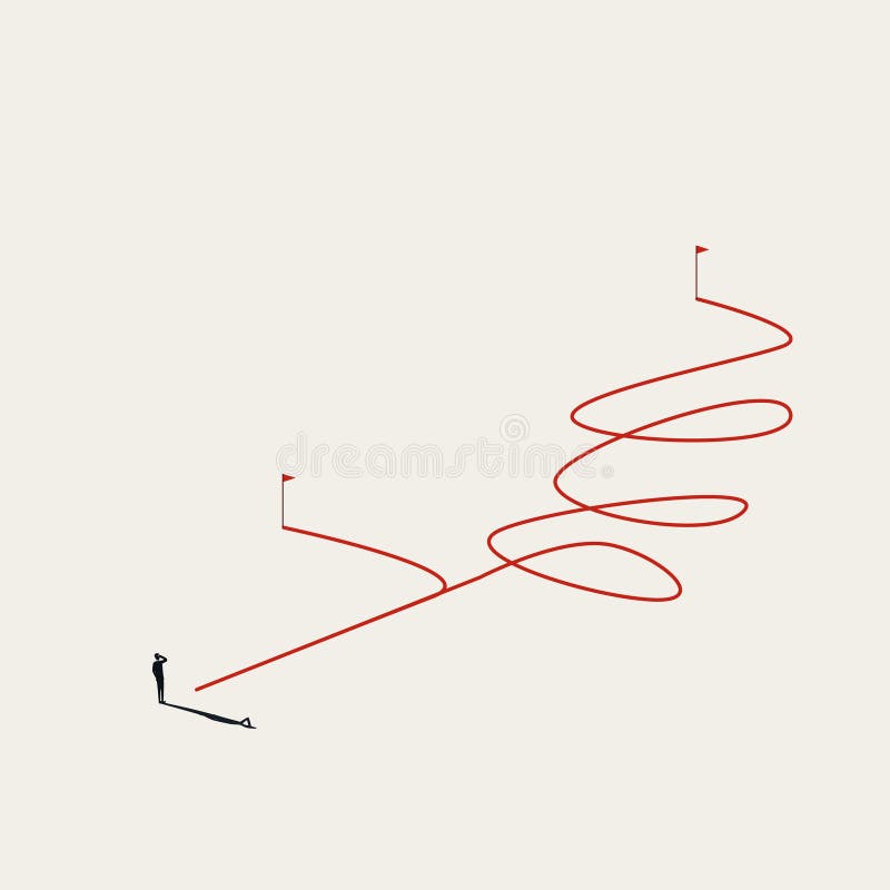 Business Decision between Easy and Hard, Vector Concept. Symbol of ...