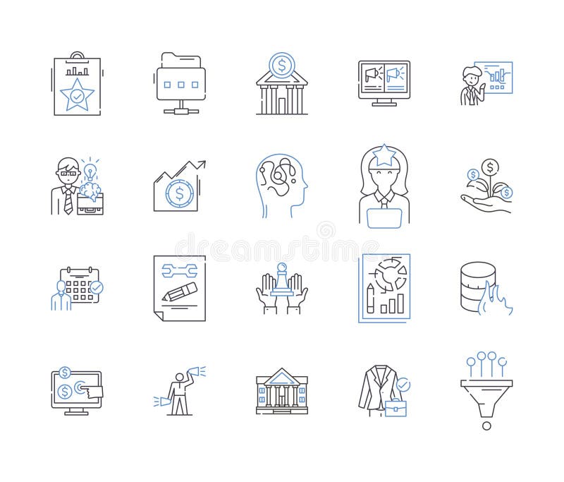 Business Decisions Outline Icons Collection. Strategy, Planning ... Business Decisions Outline Icons Collection. Strategy, Planning ...