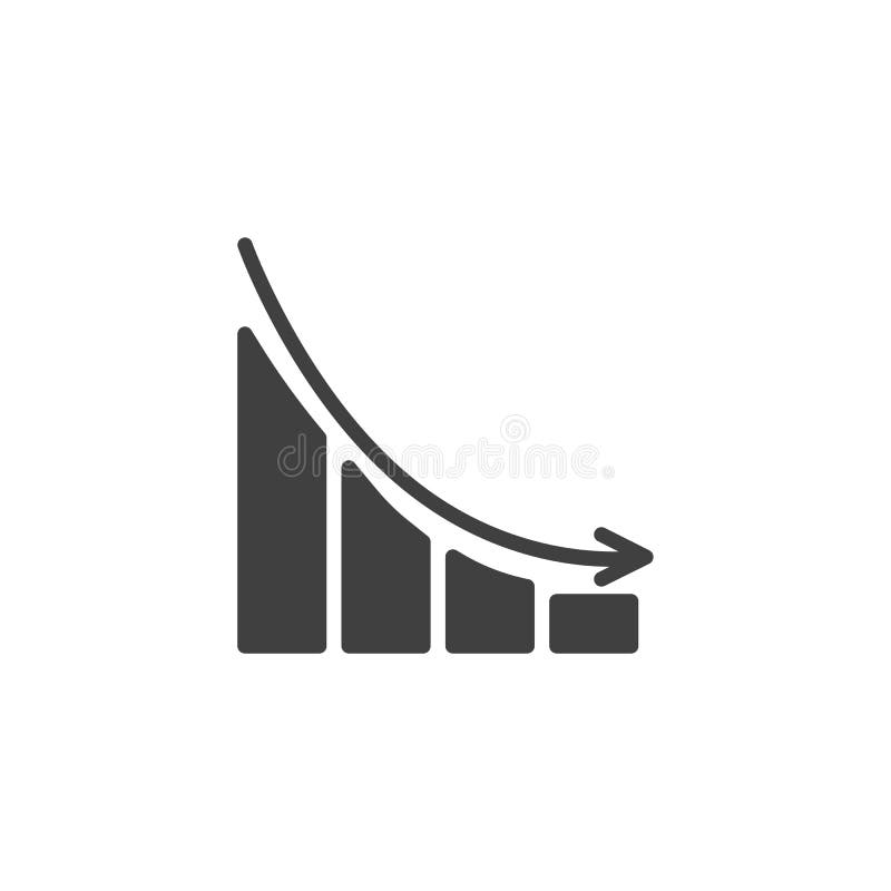 Business Decline Graph Vector Icon Stock Vector - Illustration of flat ...