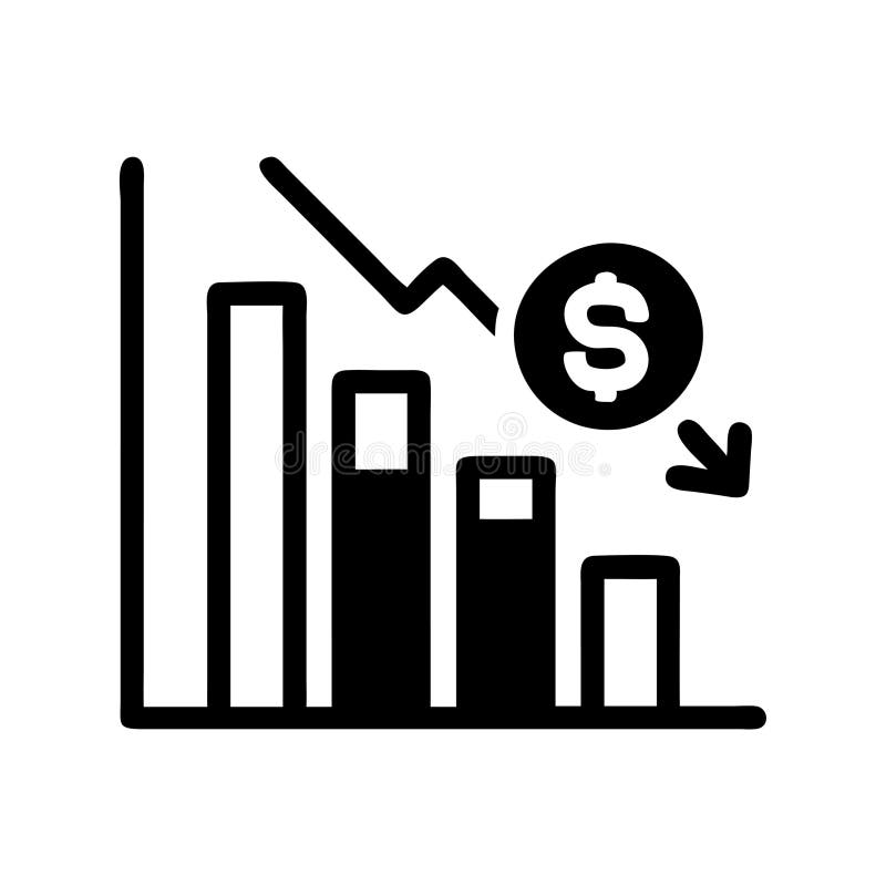 Business Decline Icon stock vector. Illustration of development - 352795304