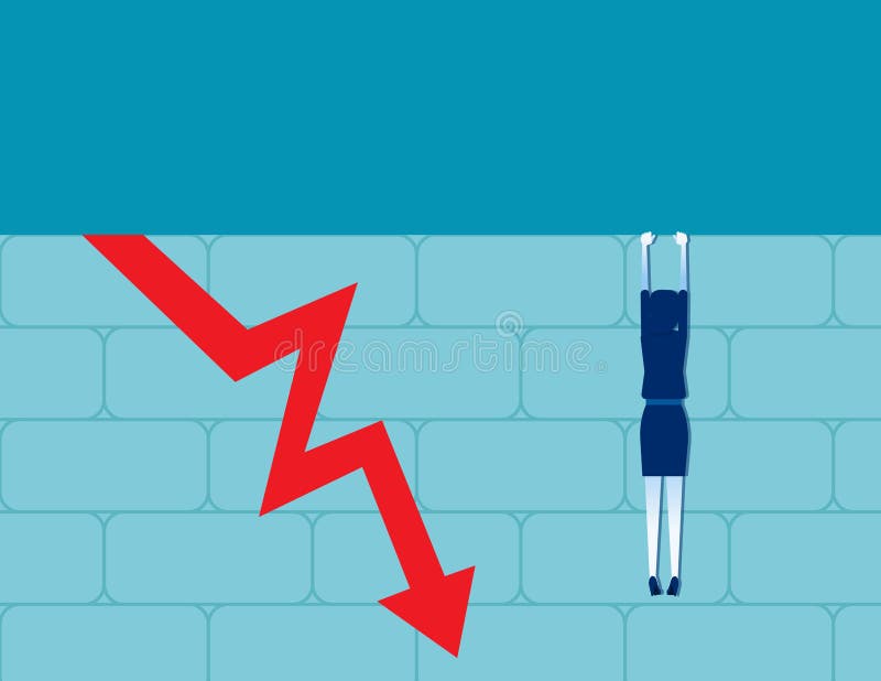 Business Decrease Chart. Concept Business Chart Vector Illustration ...