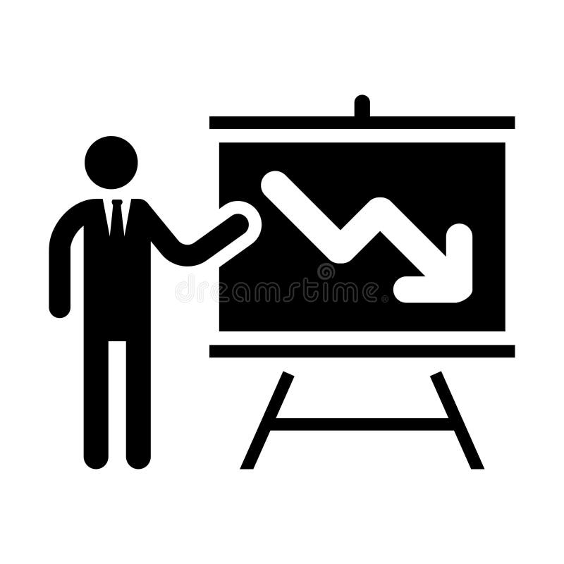 Business Decrease Icon stock vector. Illustration of vector - 291888308