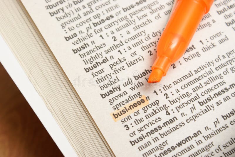 Business definition stock image. Image of language, encyclopedia - 1445253
