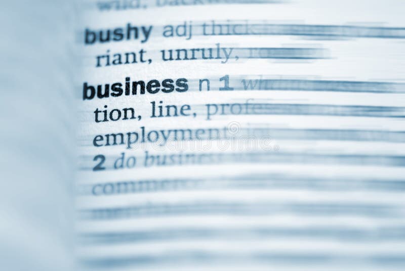 Business Definition in Close-up Stock Photo - Image of define, meaning ...