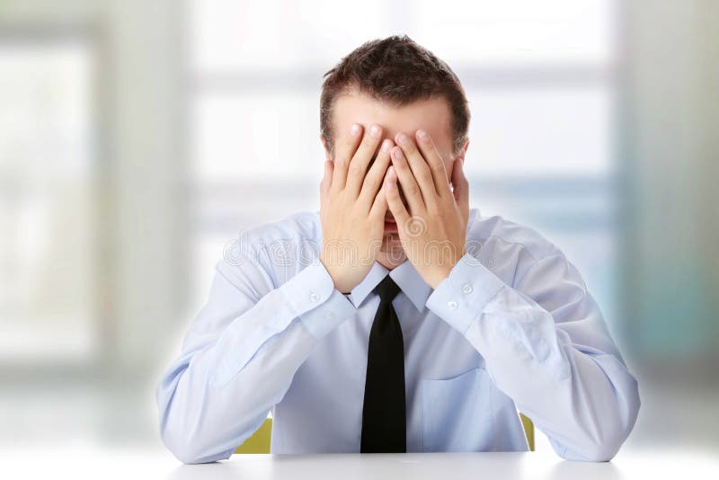 Business depression stock image. Image of headache, business - 13317841