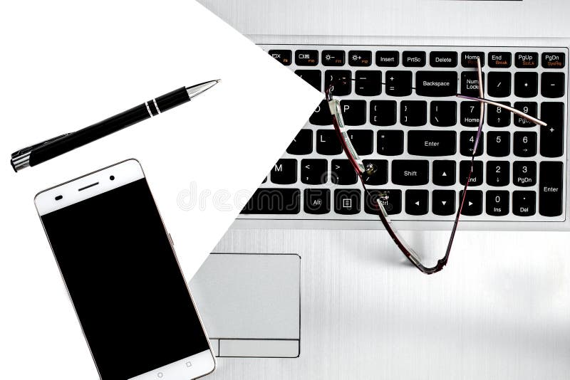 Business Desk, Set of Modern Computer Devices Stock Image - Image of ...