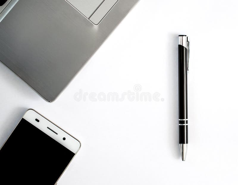 Business Desk, Set of Modern Computer Devices Stock Image - Image of ...