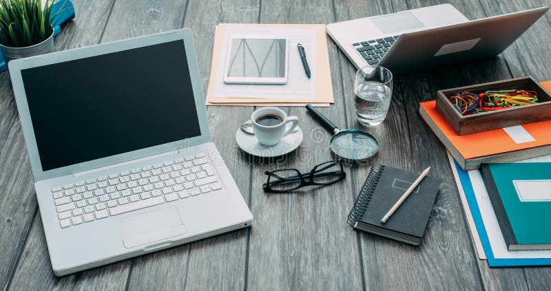 Business desktop stock image. Image of sharing, technology - 88879717