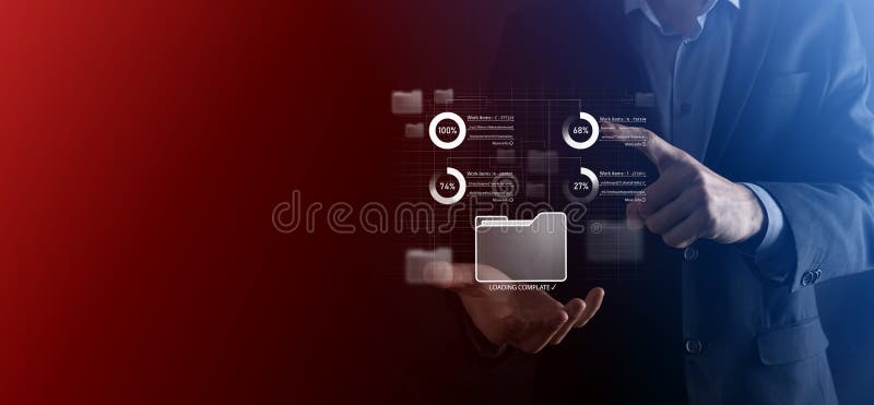 Business Developer Hand Using Board Framework on Virtual Modern ...