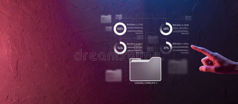 Business Developer Hand Using Board Framework on Virtual Modern ...