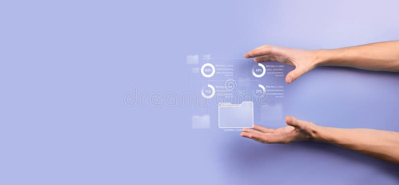 Business Developer Hand Using Board Framework on Virtual Modern ...