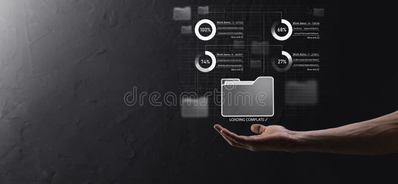 Business Developer Hand Using Board Framework on Virtual Modern ...
