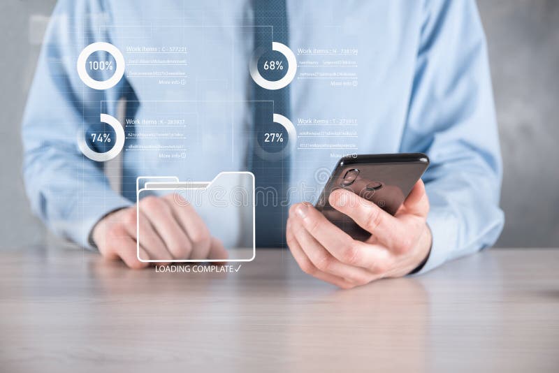 Business Developer Hand Using Board Framework on Virtual Modern ...