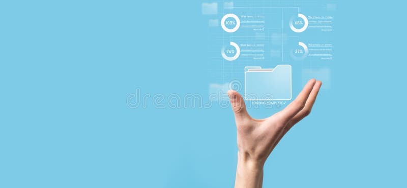 Business Developer Hand Using Board Framework on Virtual Modern ...