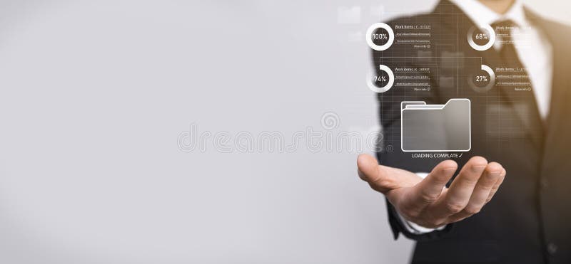 Business Developer Hand Using Board Framework on Virtual Modern ...