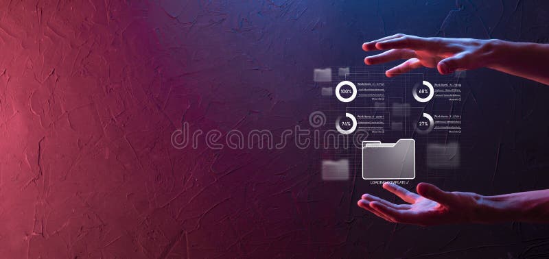 Business Developer Hand Using Board Framework on Virtual Modern ...