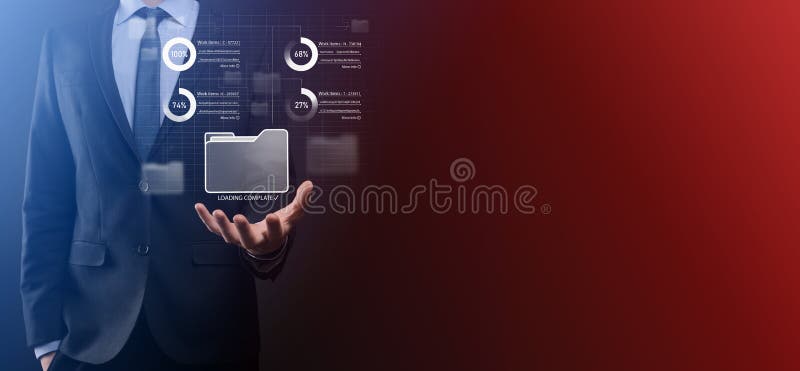 Business Developer Hand Using Board Framework on Virtual Modern ...