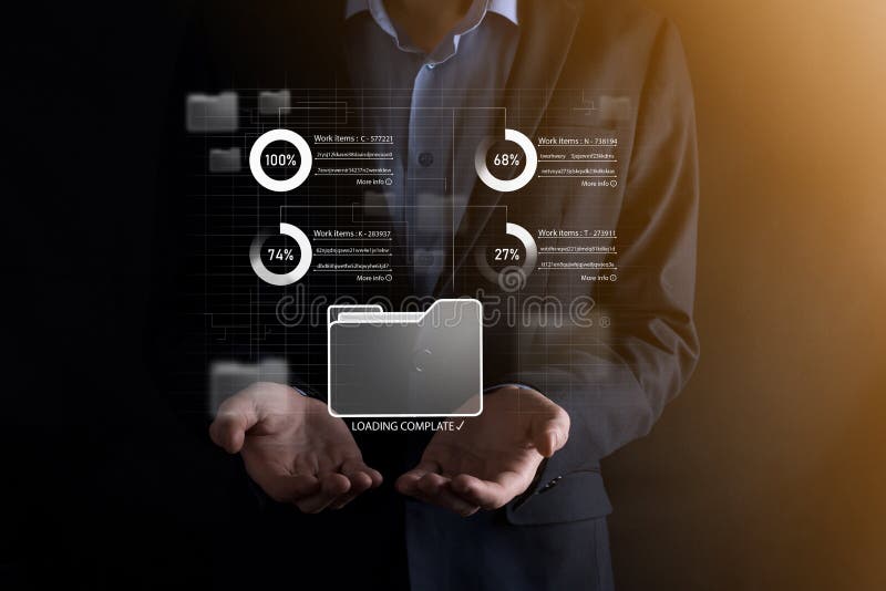 Business Developer Hand Using Board Framework on Virtual Modern ...