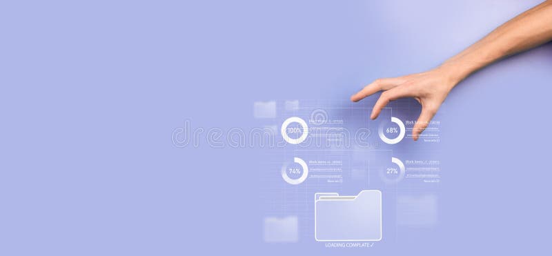 Business Developer Hand Using Board Framework on Virtual Modern ...