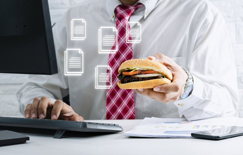 Business Developer Using Document on Laptop Computer Project Management ...