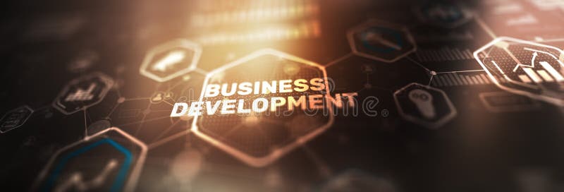 Business Development Change Improvement Vision on Virtual Screen Stock ...