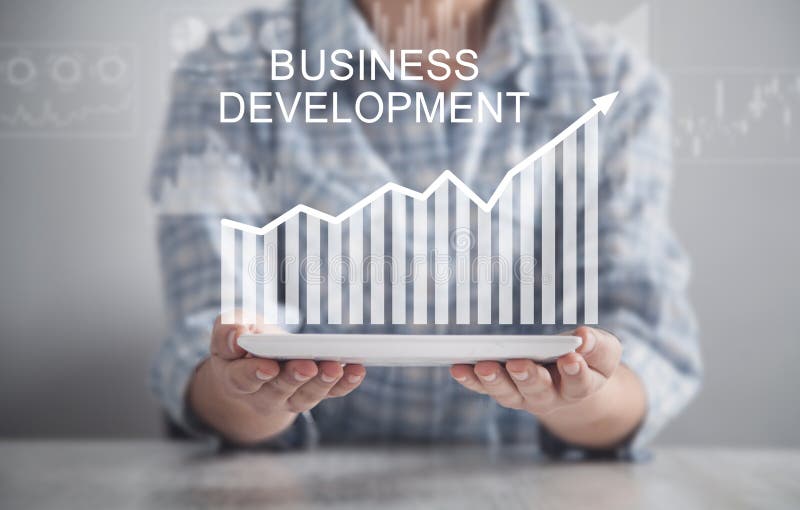 Business Development Concept with a Growth Graph. Strategy Stock Image ...