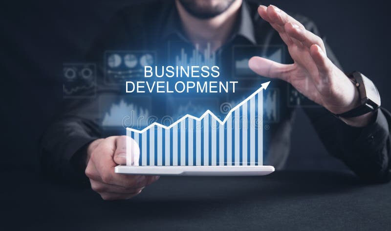 Business Development Concept with a Growth Graph. Strategy Stock Photo ...