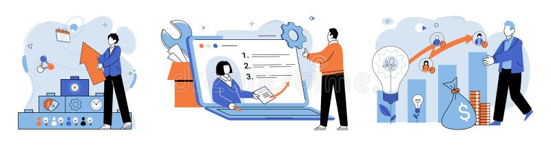 Business Development. Business Concept Illustrations Convey Intricate ...