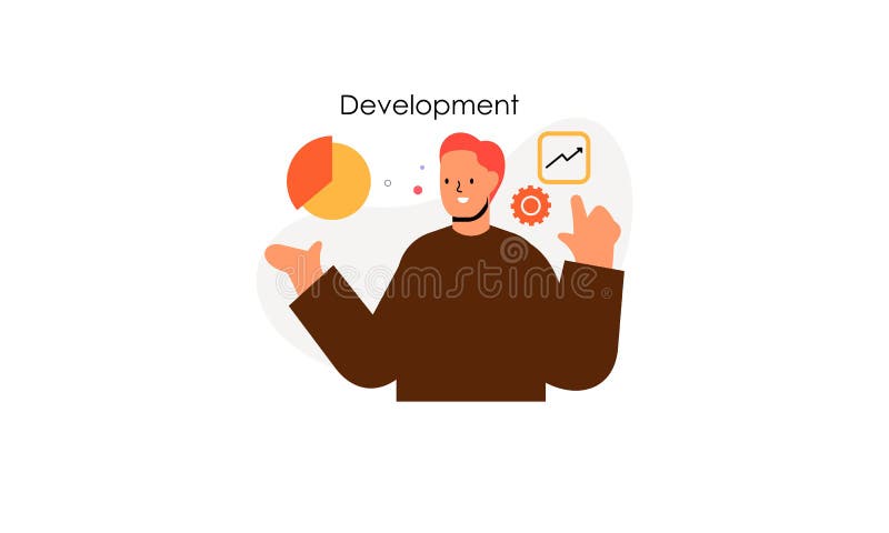 Business Development Illustrations. Trendy Vector Style Editorial Image ...