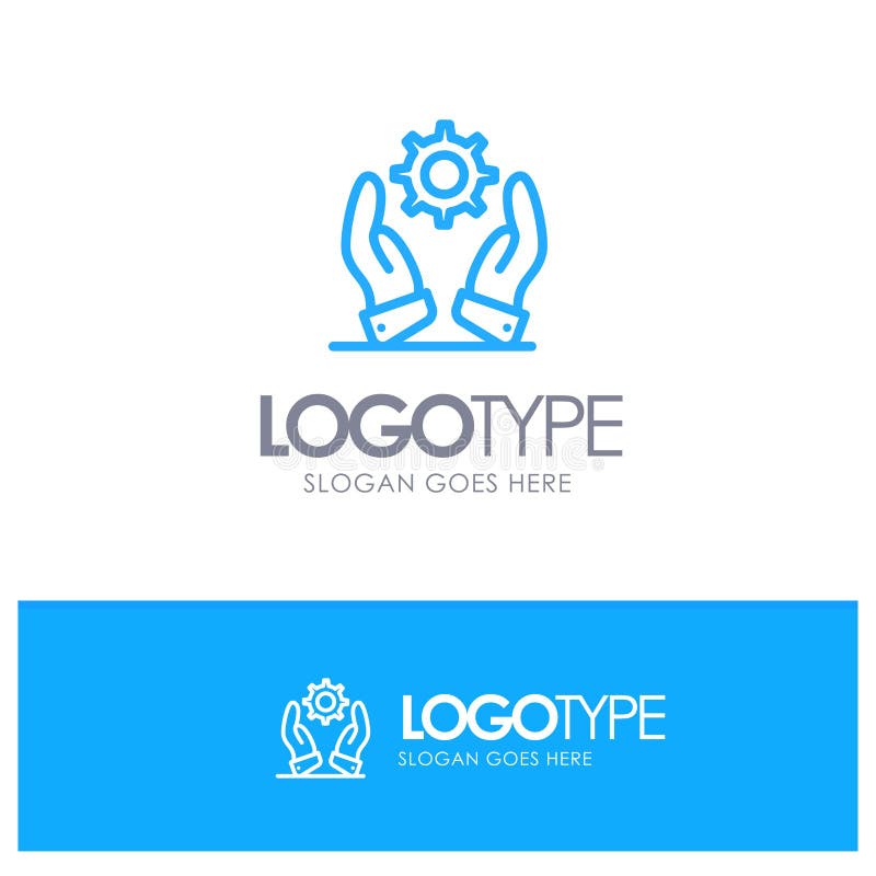 Business, Development, Modern, Solutions Blue OutLine Logo with Place ...