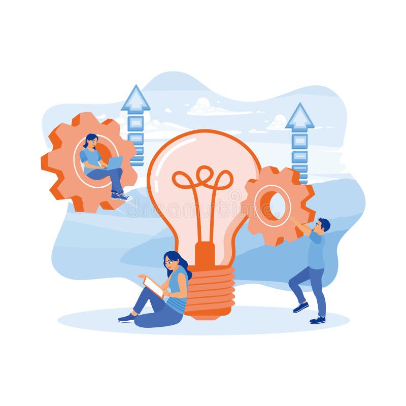 Business Development Process. People Develop Startup Ideas To Success ...